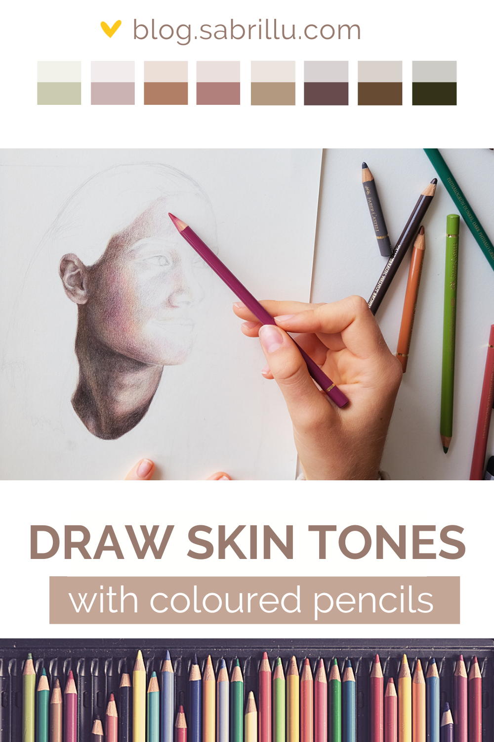 How to Draw Skin Tones with Coloured Pencils | Illustration & Drawing Blog