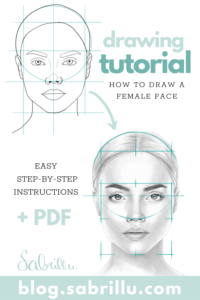 How to draw a beautiful female face | Step-by-step | Draw with Sabrillu